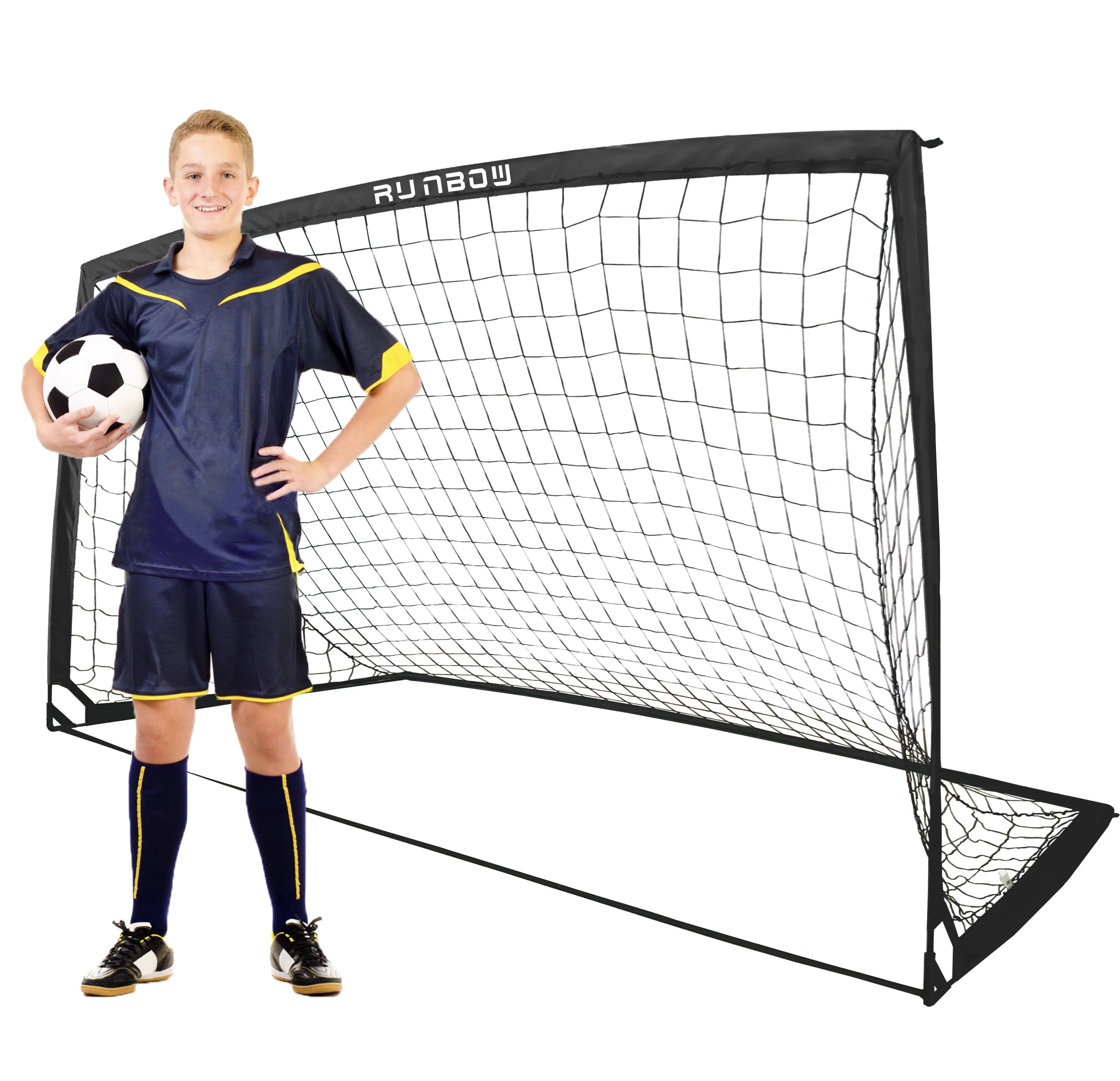 RUNBOW Foldable Full Size 9x5 ft Portable Soccer Goal Set for Youth ...