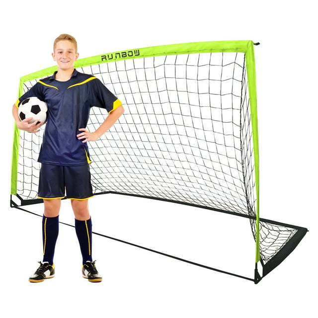 RUNBOW 9x5 ft Portable Kids Soccer Goal for Backyard Goals Adult Junior ...