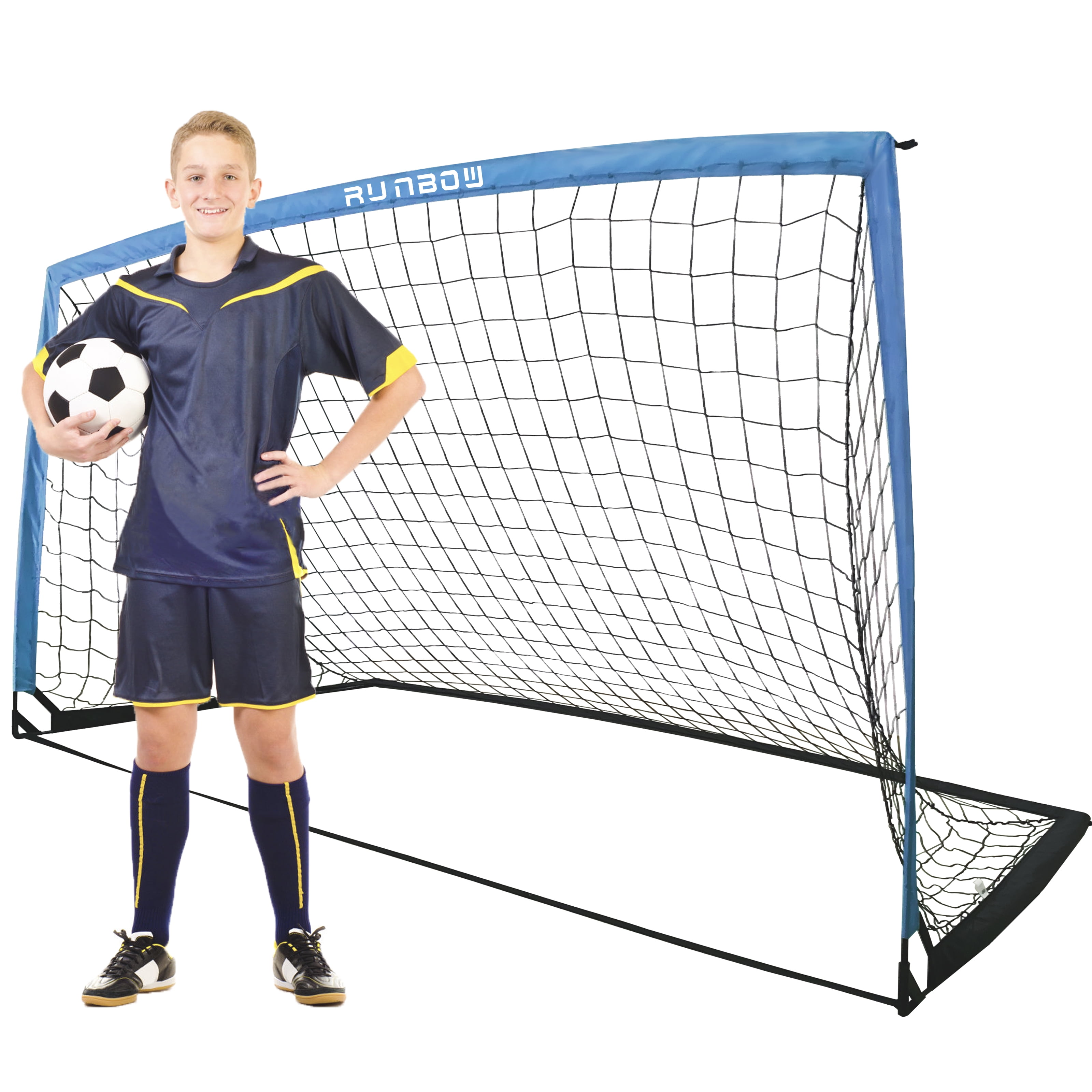 RUNBOW Foldable 9x5 ft Portable Soccer Goal Set, Outdoor Collapsible ...