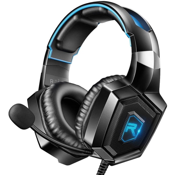 RUNMUS Gaming Headset with Mic & LED, Over-Ear Noise Canceling, PS4 ...