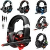 RUNMUS Gaming Headset, Over Ear Headphone with Noise Canceling Mic ...