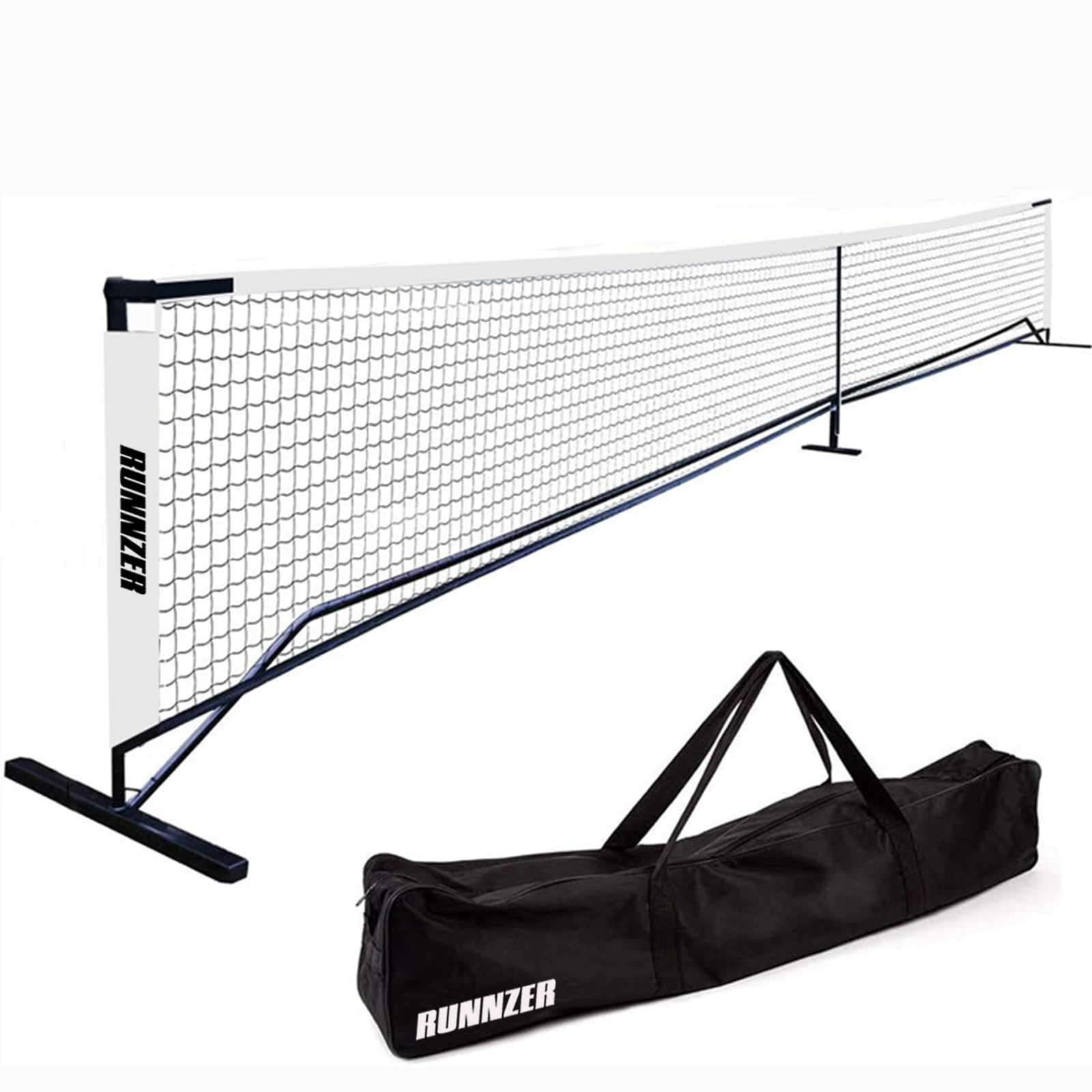 RUNNZER Portable 22FT Pickleball Net Set Regulation Size Soccer Tennis ...