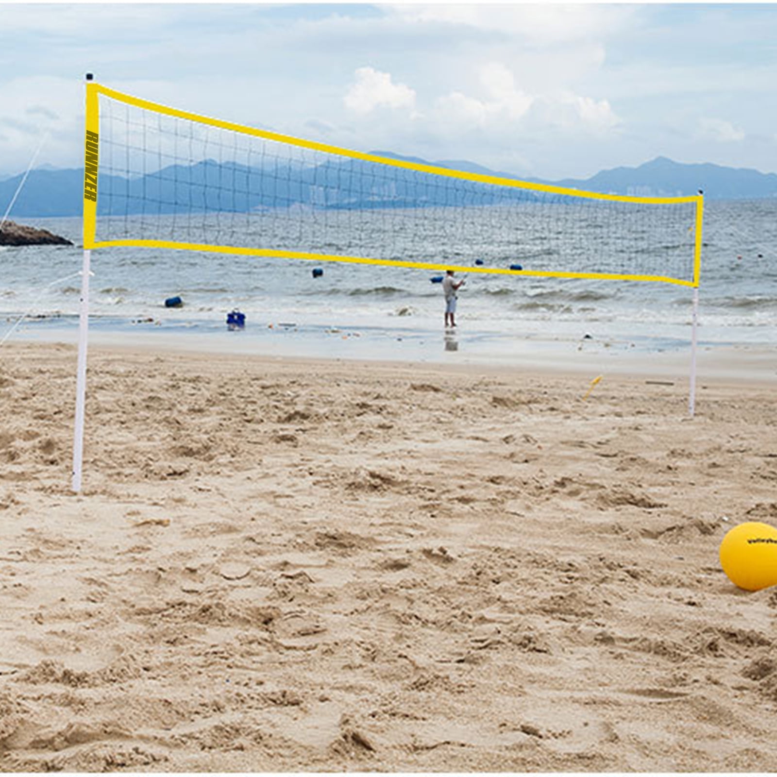 RUNNZER Portable Professional Outdoor Volleyball Net Set - Walmart.com