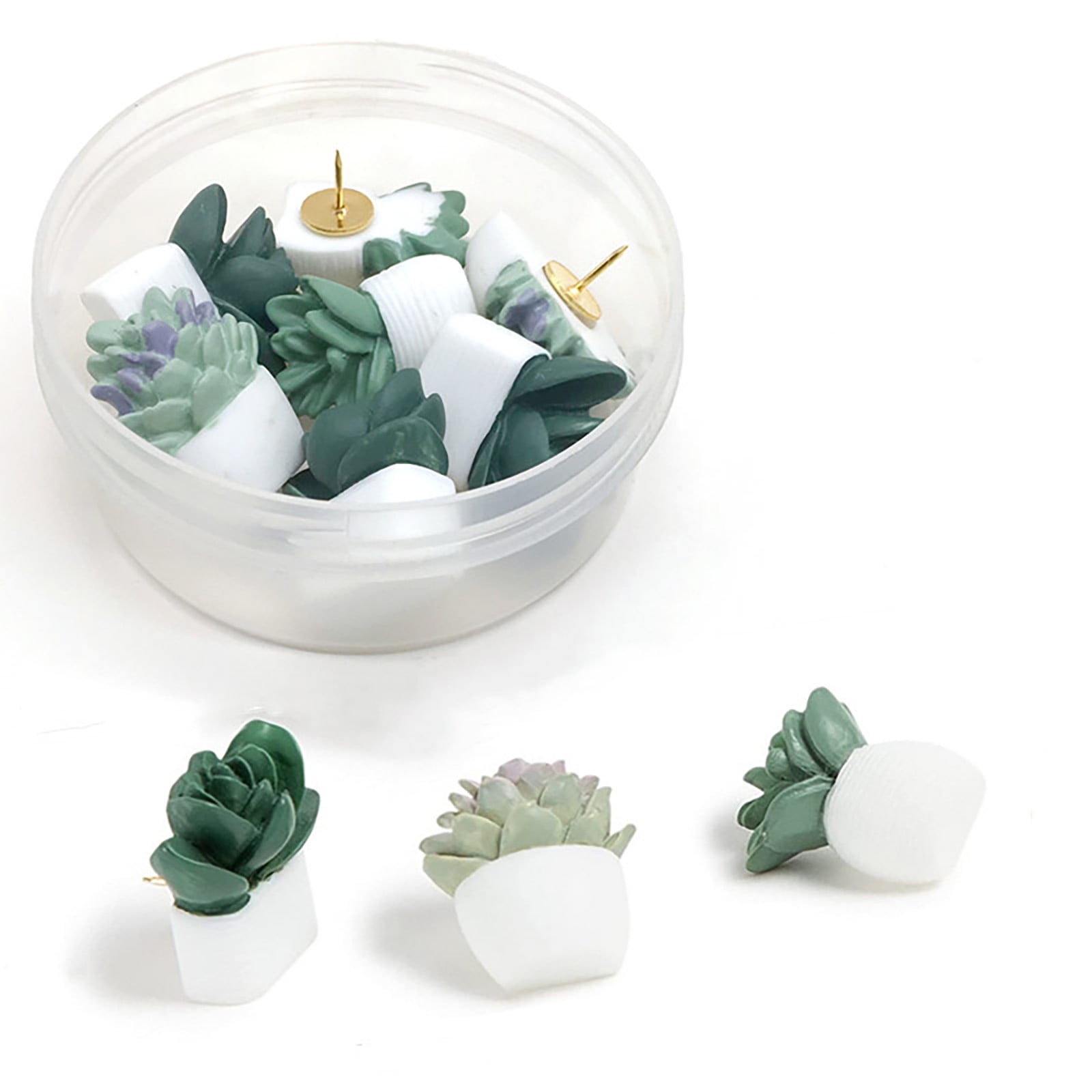 RUNOLIG Cute Succulent Plants Decorative Push Pins,Floret Thumbtack For ...