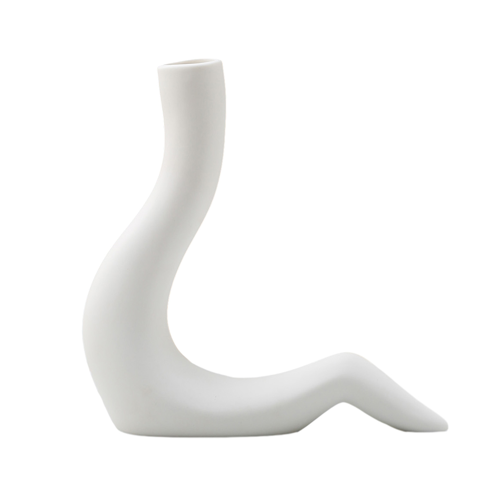 RUNOLIG Human Body Lines Ceramic Vase Modern Aesthetic Decorative White ...