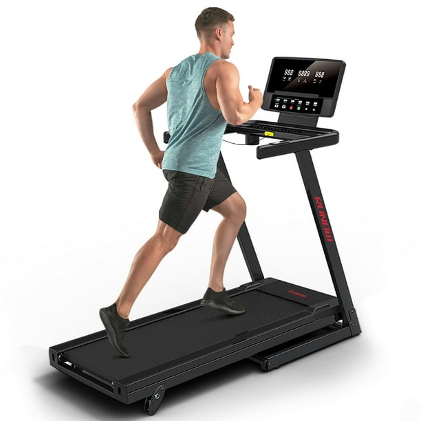RUNOW 2.5 HP Treadmill with Manual Incline, 8.1MPH Folding Treadmill ...