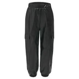 RUNQHUI Girls Boys Metallic Shiny Cargo Pants Kids Multi Pockets ...