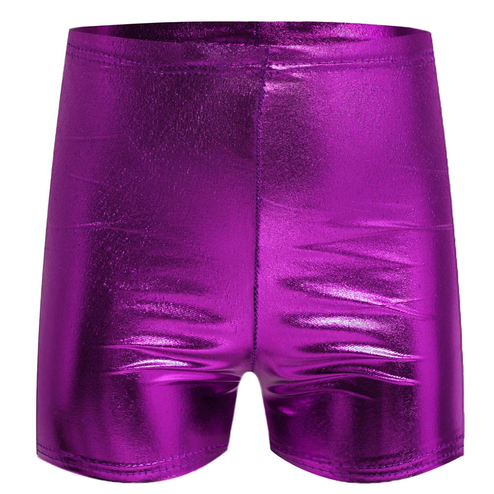 RUNQHUI Girls Metallic Dance Shorts Cheerleading Dance Performance Hot ...