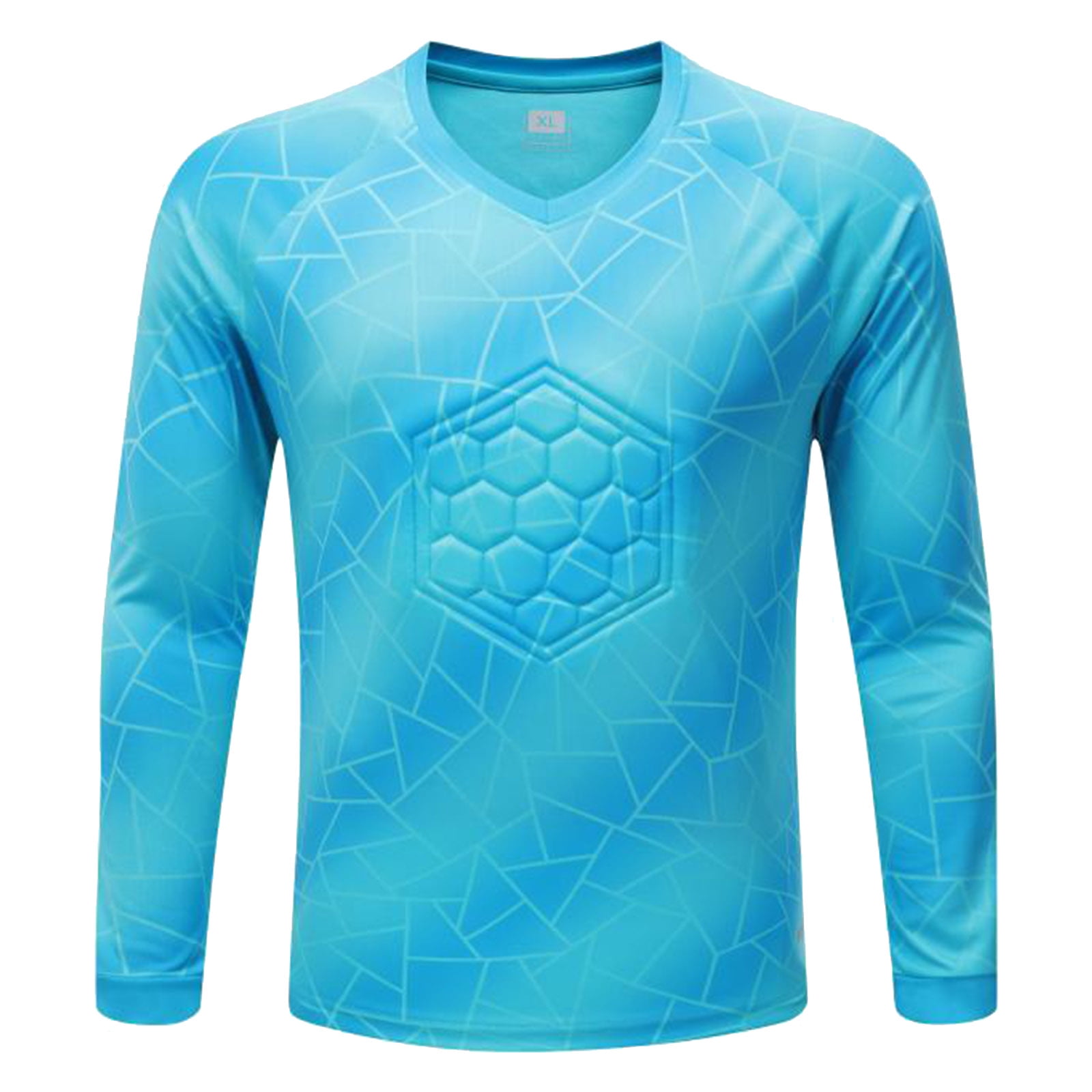 RUNQHUI Kids Boys Soccer Training Jersey Goalkeeper Shirts with Padded ...
