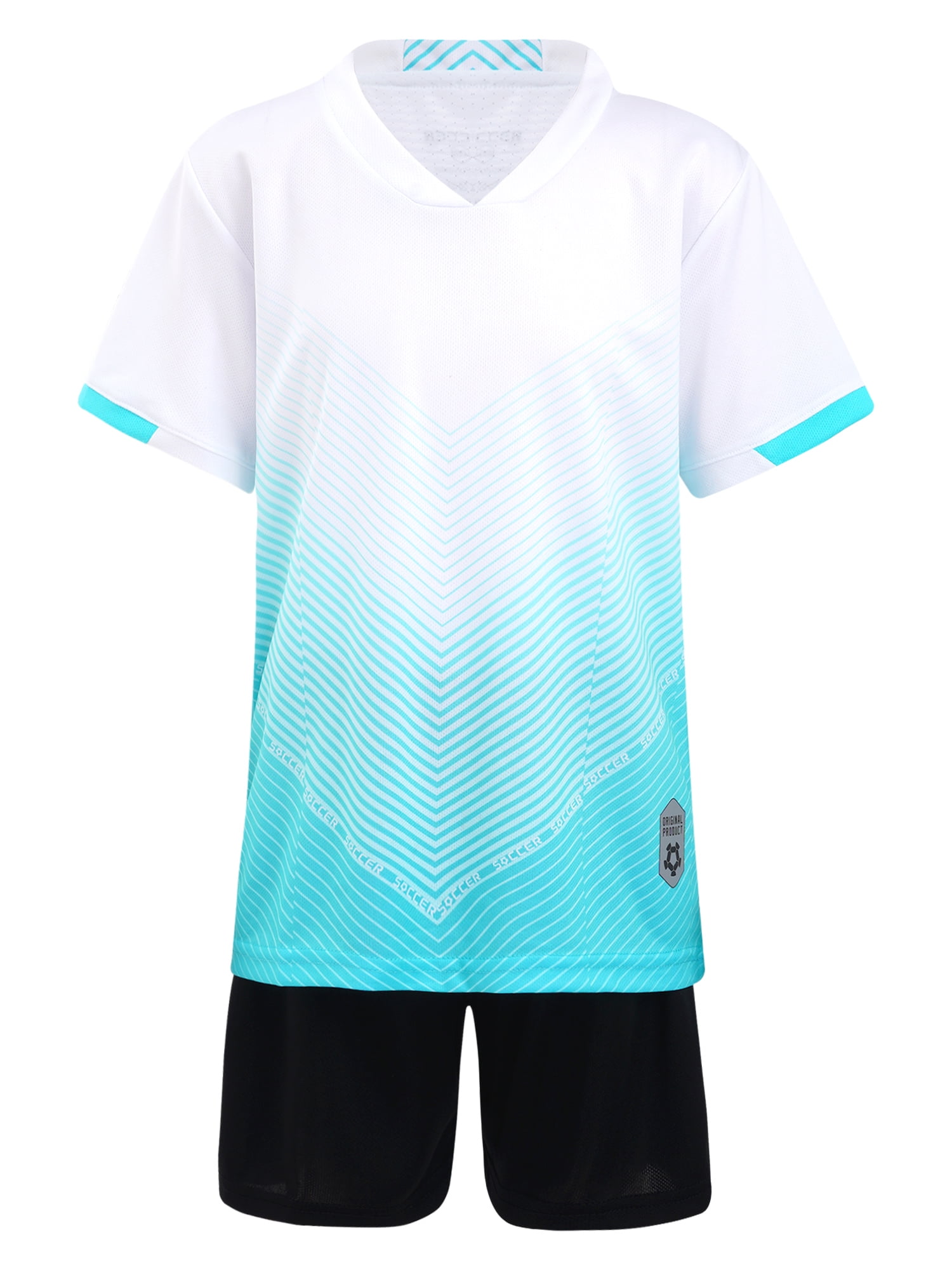 RUNQHUI Kids Football Kit Soccer Jersey Children Soccer T-shirt and ...