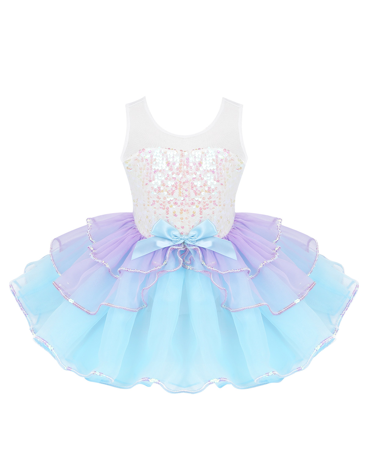 RUNQHUI Kids Girls' Princess Ballerina Cosplay Party Costume Sequin ...