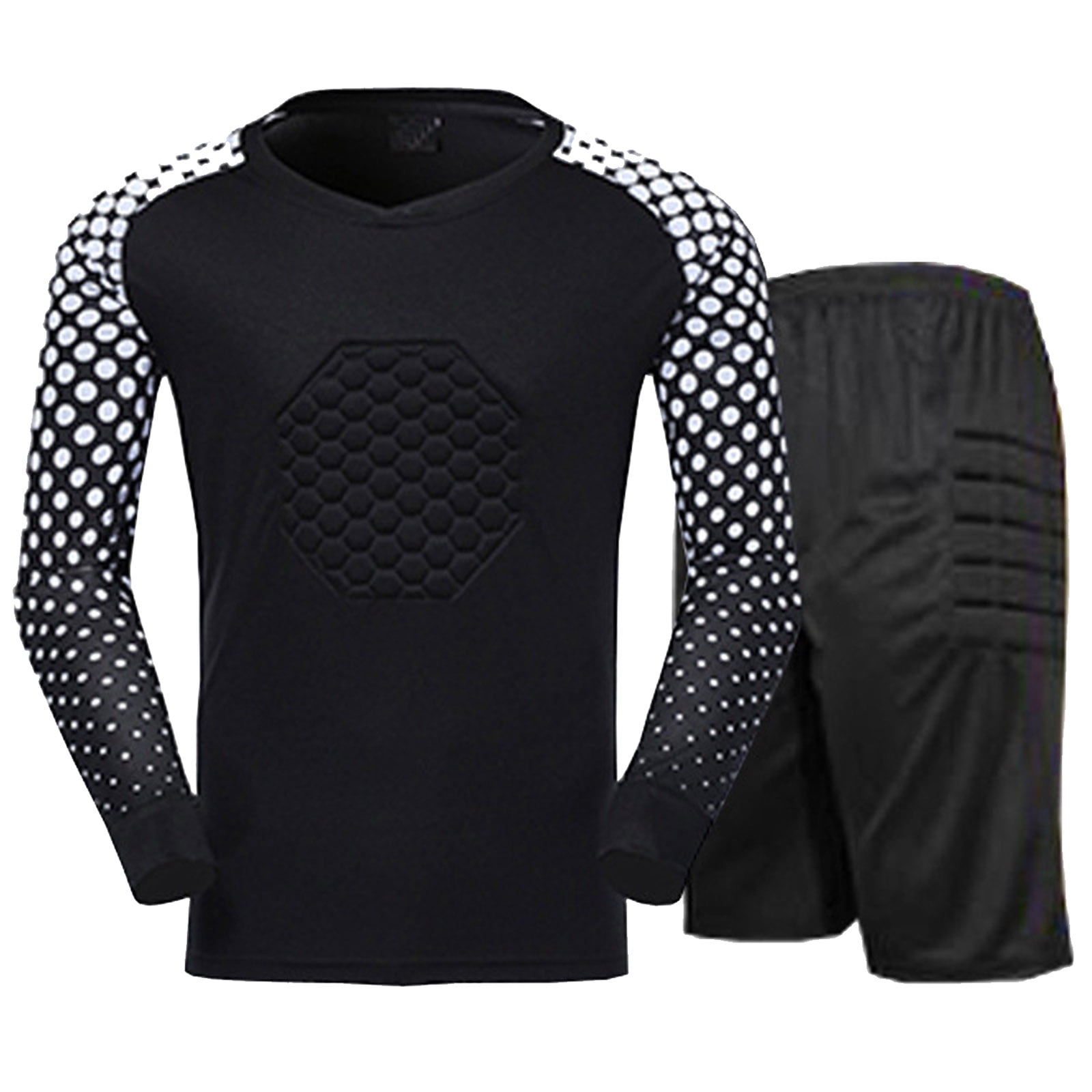 RUNQHUI Men's Soccer Goalkeeper Uniform Sponge Pad Goalie Jersey with ...