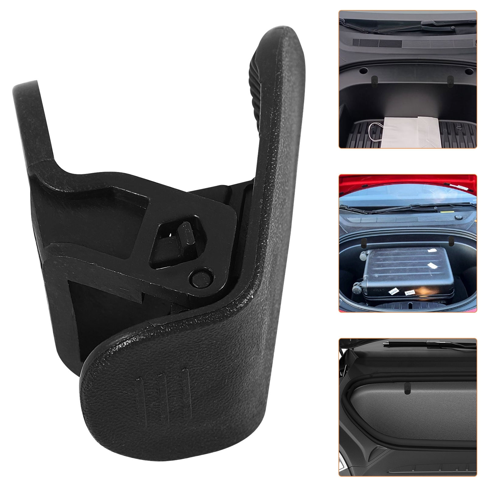 RUNROTOO 1 Pair Black ABS Steel Multifunctional Hook for Car Front ...