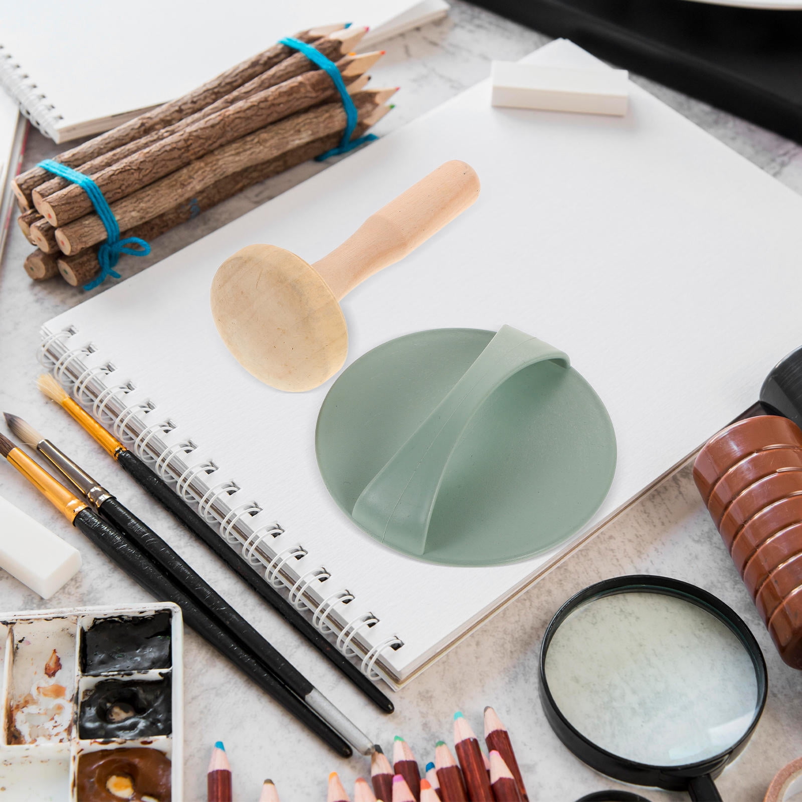 RUNROTOO 1 Set Printmaking Board And Ink Rollers For Wood Carving And ...