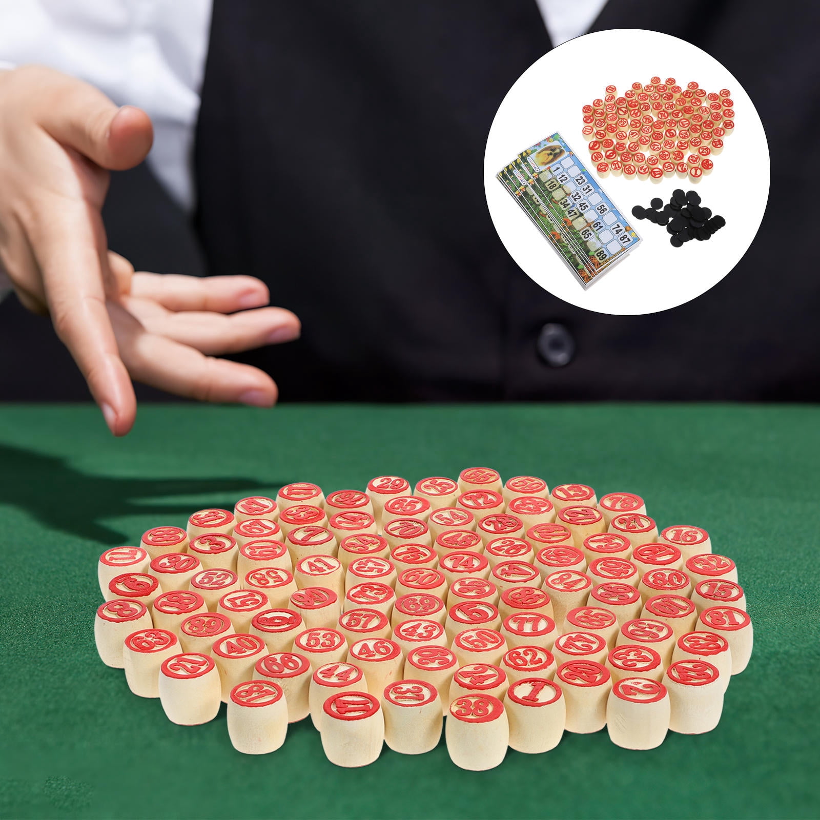 RUNROTOO 1 Set Russian Lotto Game Set for Pub Games Traditional Family ...