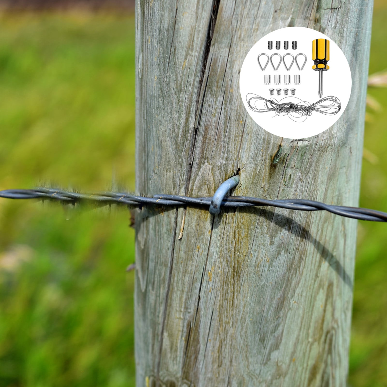 RUNROTOO 1 Set Steel Wire Rope Kit for Curtain Wire Hanging System and ...