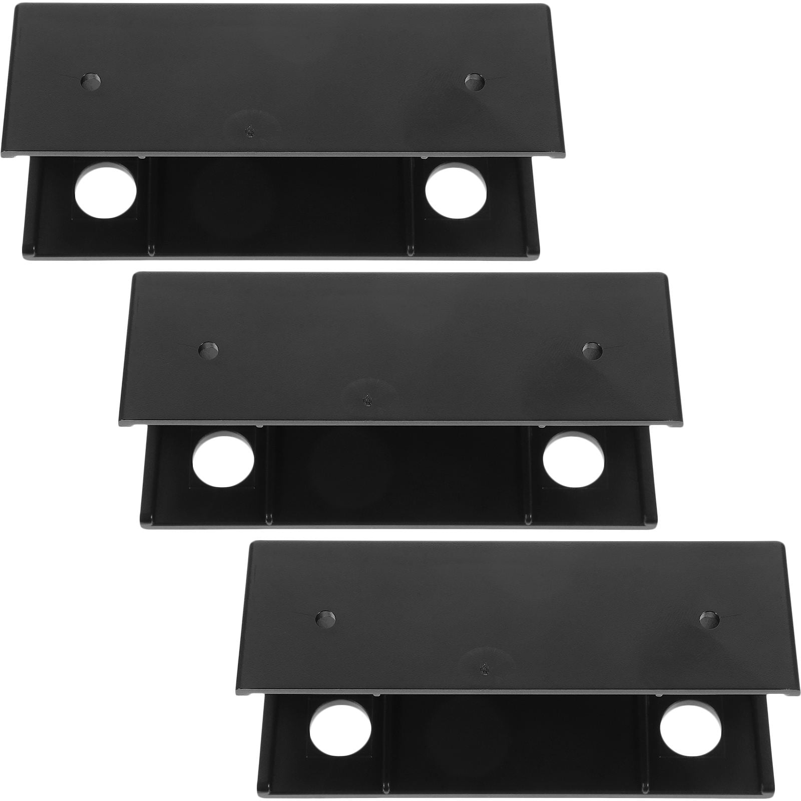 RUNROTOO 1 Set Under Desk Mount Black Plastic Bracket Shape Space ...