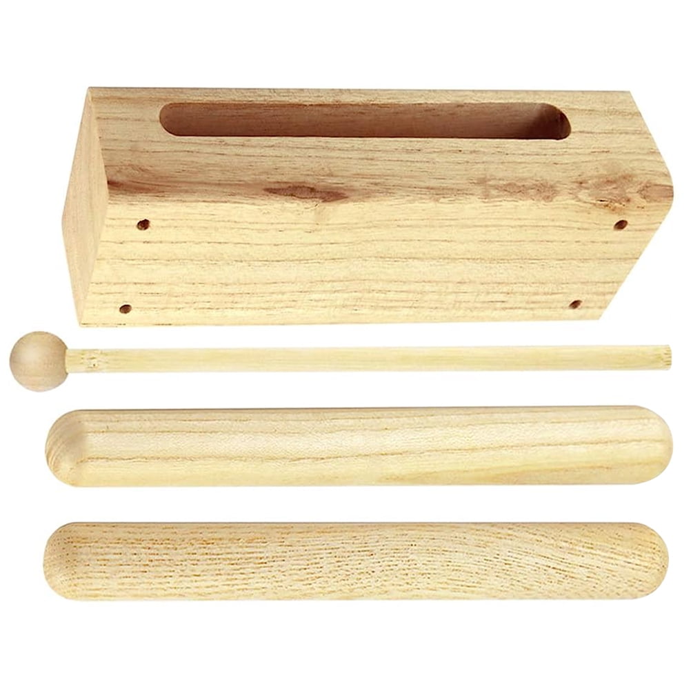 RUNROTOO 1 Set Wood Percussion Instruments for Students Beige Color 6 ...
