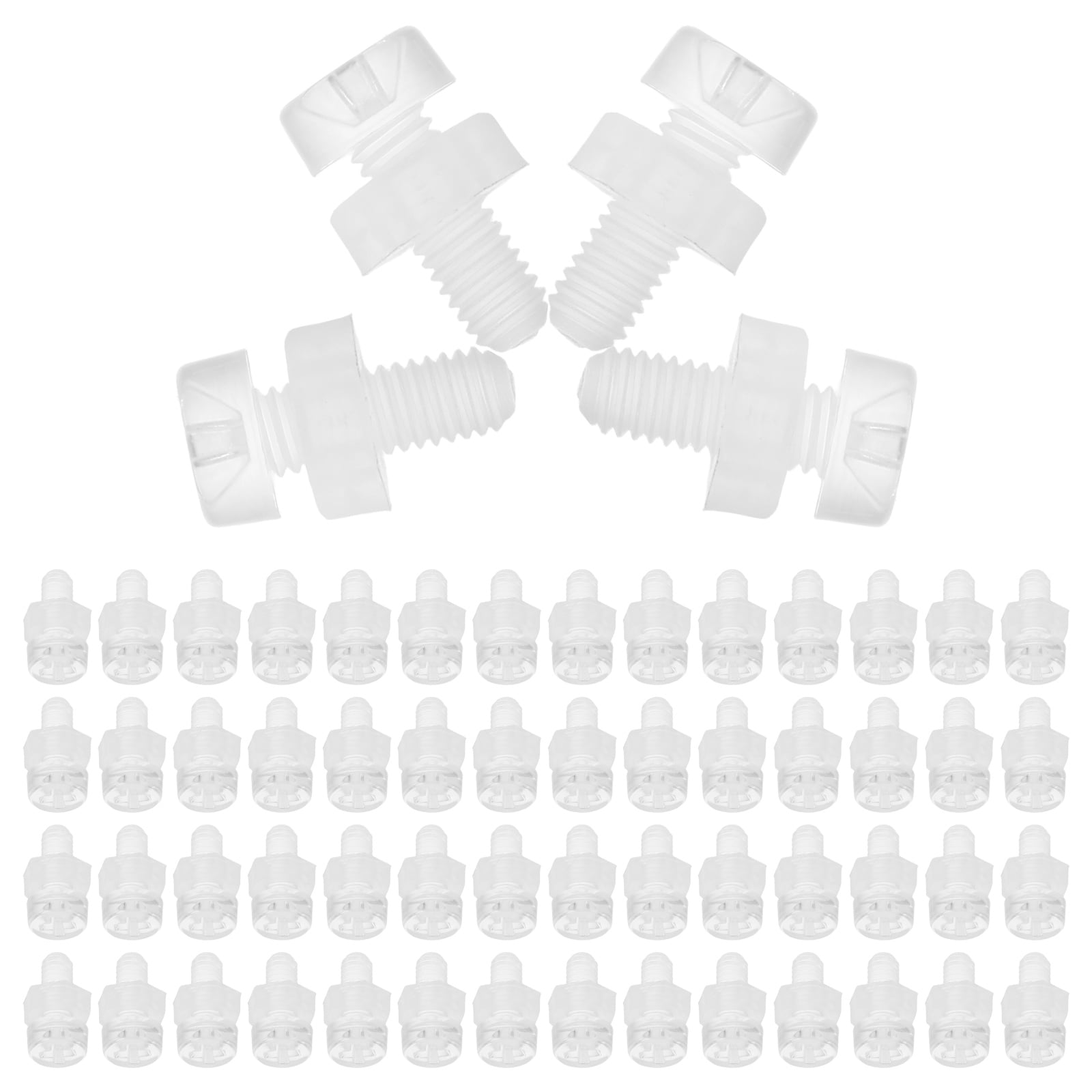 RUNROTOO 100Pcs Clear Acrylic Screws and Nuts Securing Components in ...