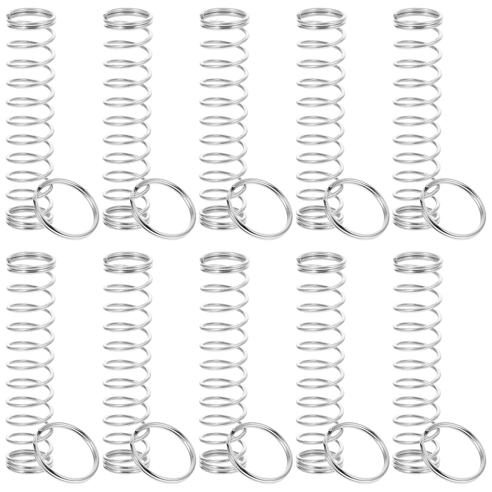 RUNROTOO 10Pack Props Toy Set Circular Ring Silver Stainless Steel ...