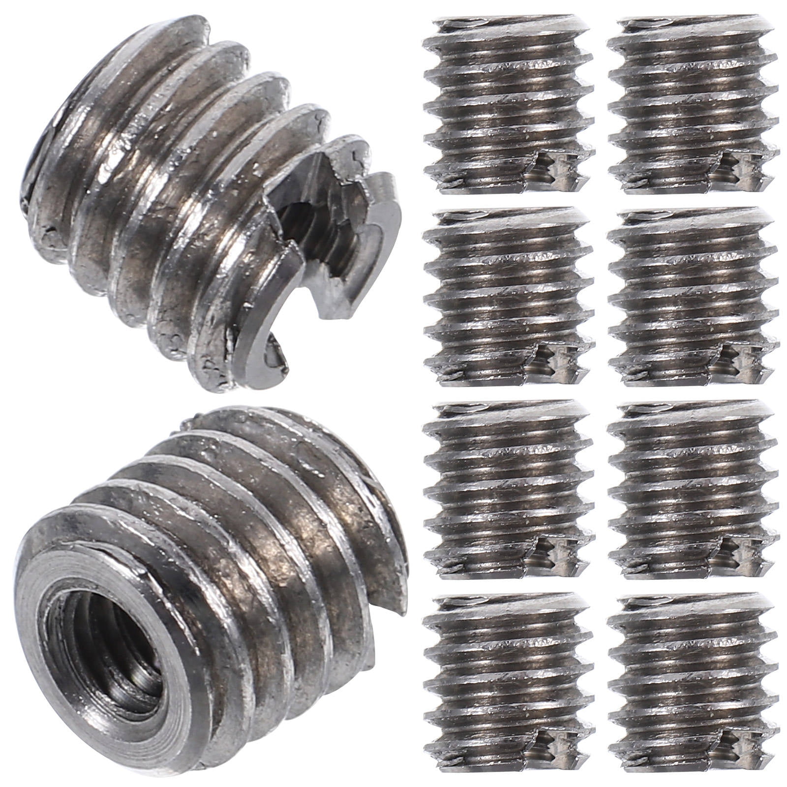 RUNROTOO 10Pcs Female Threaded Insert for Wood Bolt Fastener Furniture ...