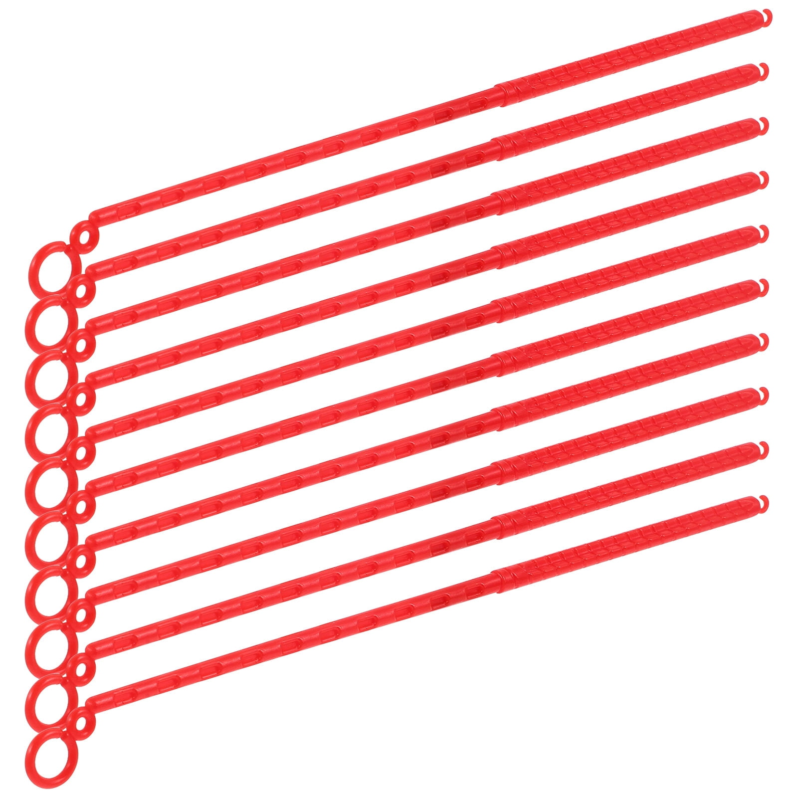 RUNROTOO 10Pcs Plastic Lantern Sticks Red Handheld Lantern Poles for ...