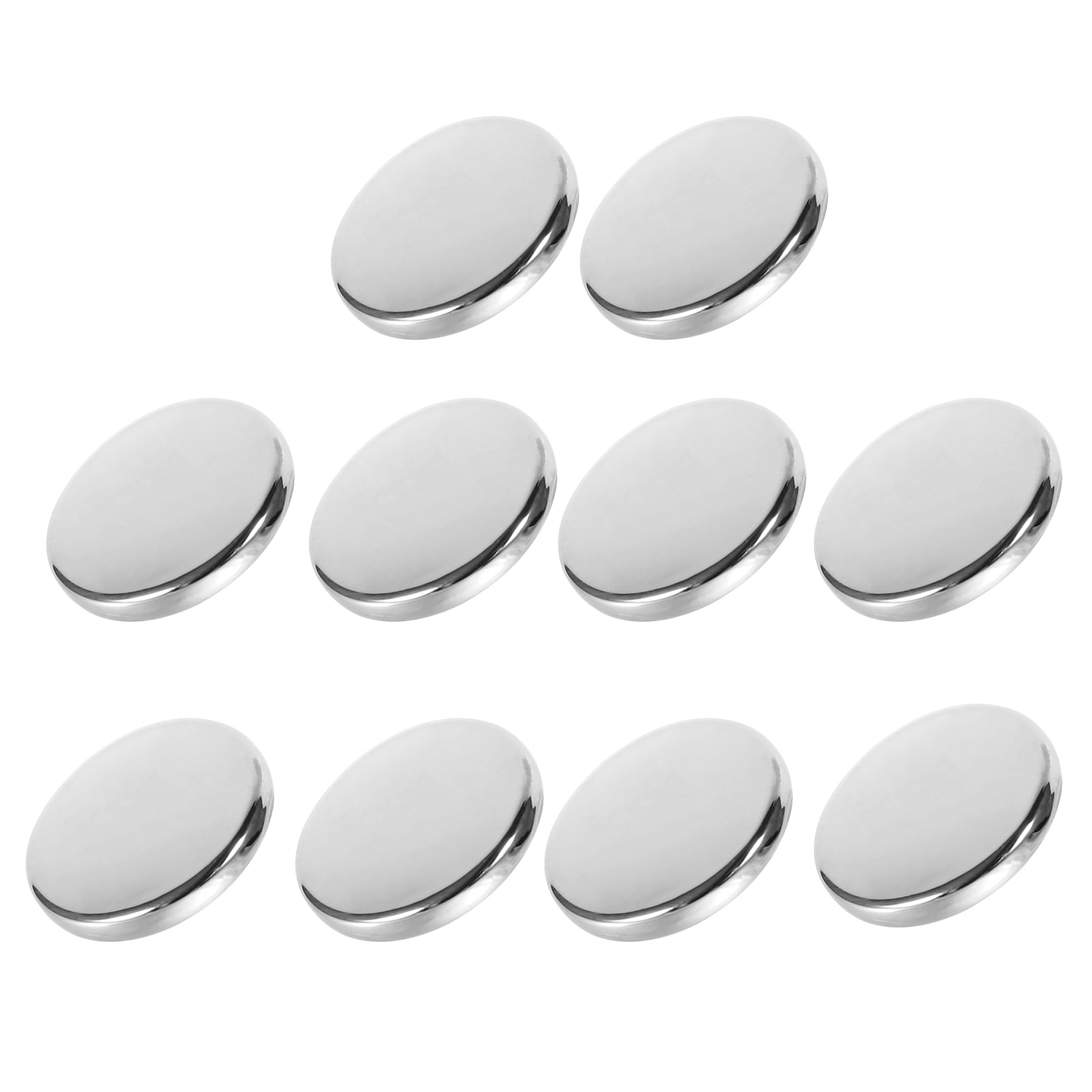 RUNROTOO 10Pcs Portable Clothes Buttons in Silver Color for Adults ...