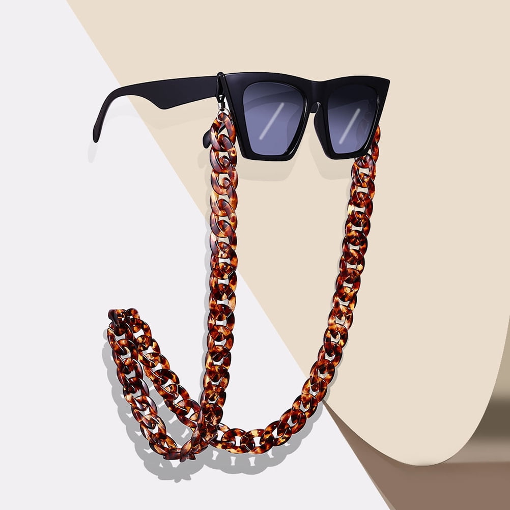 RUNROTOO 1Pack Eyeglasses Chain Tortoise Shell Texture Anti Slip Secure ...