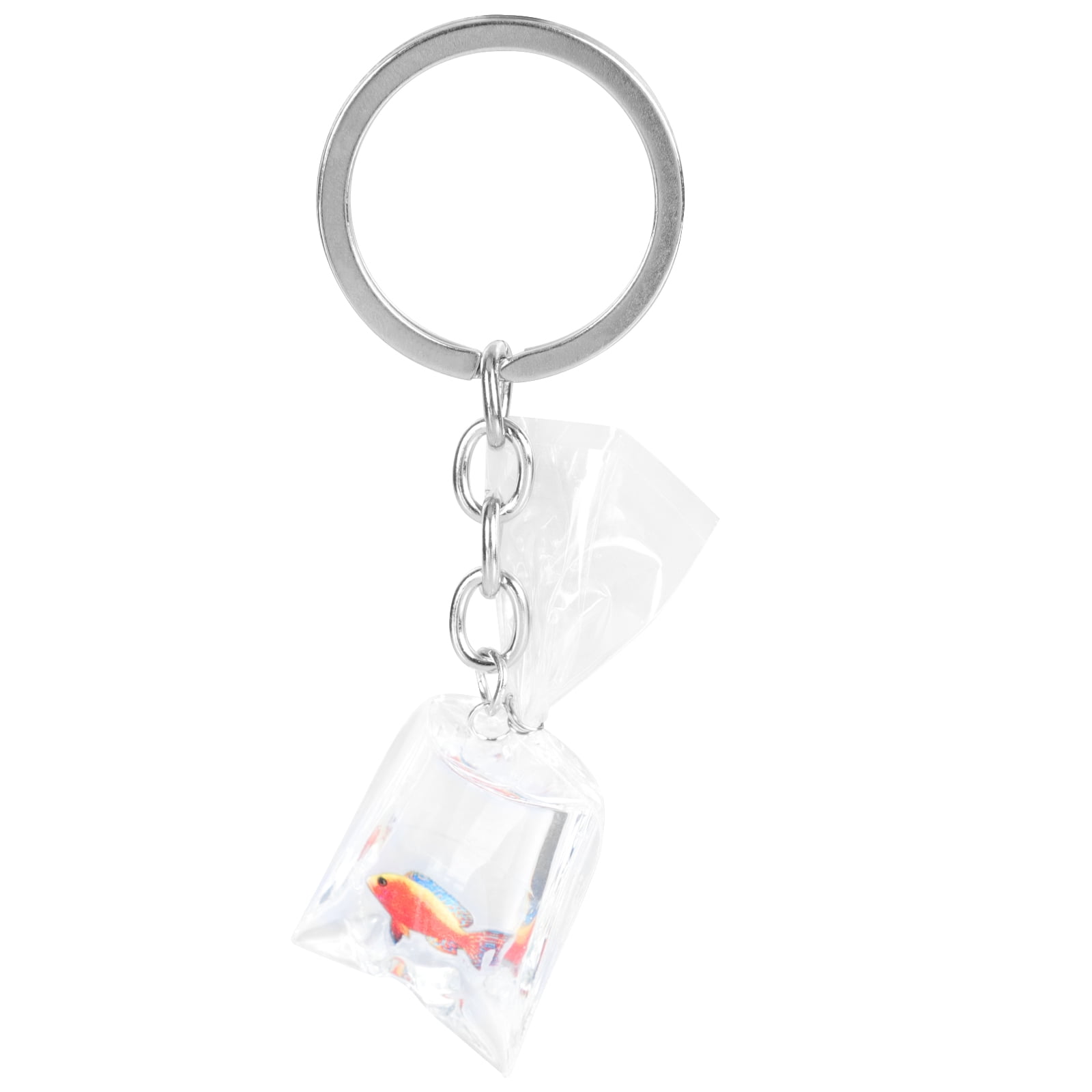 RUNROTOO 1Pack Fish Key Holder Transparent Metal Pendant Design For ...