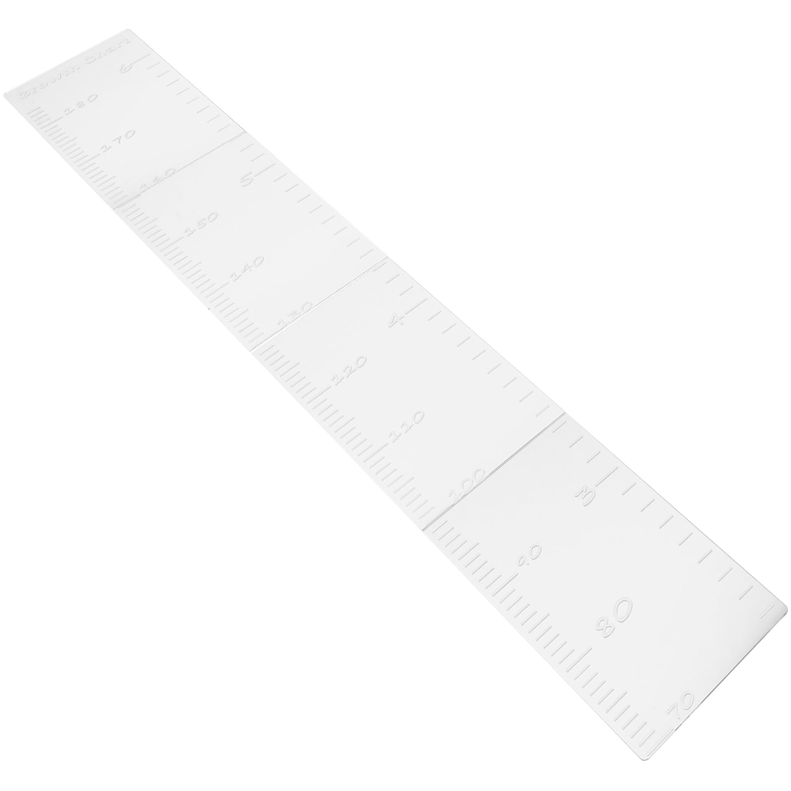 RUNROTOO 1Pack Height Measurement Stickers Silver Acrylic for Wall Kids ...