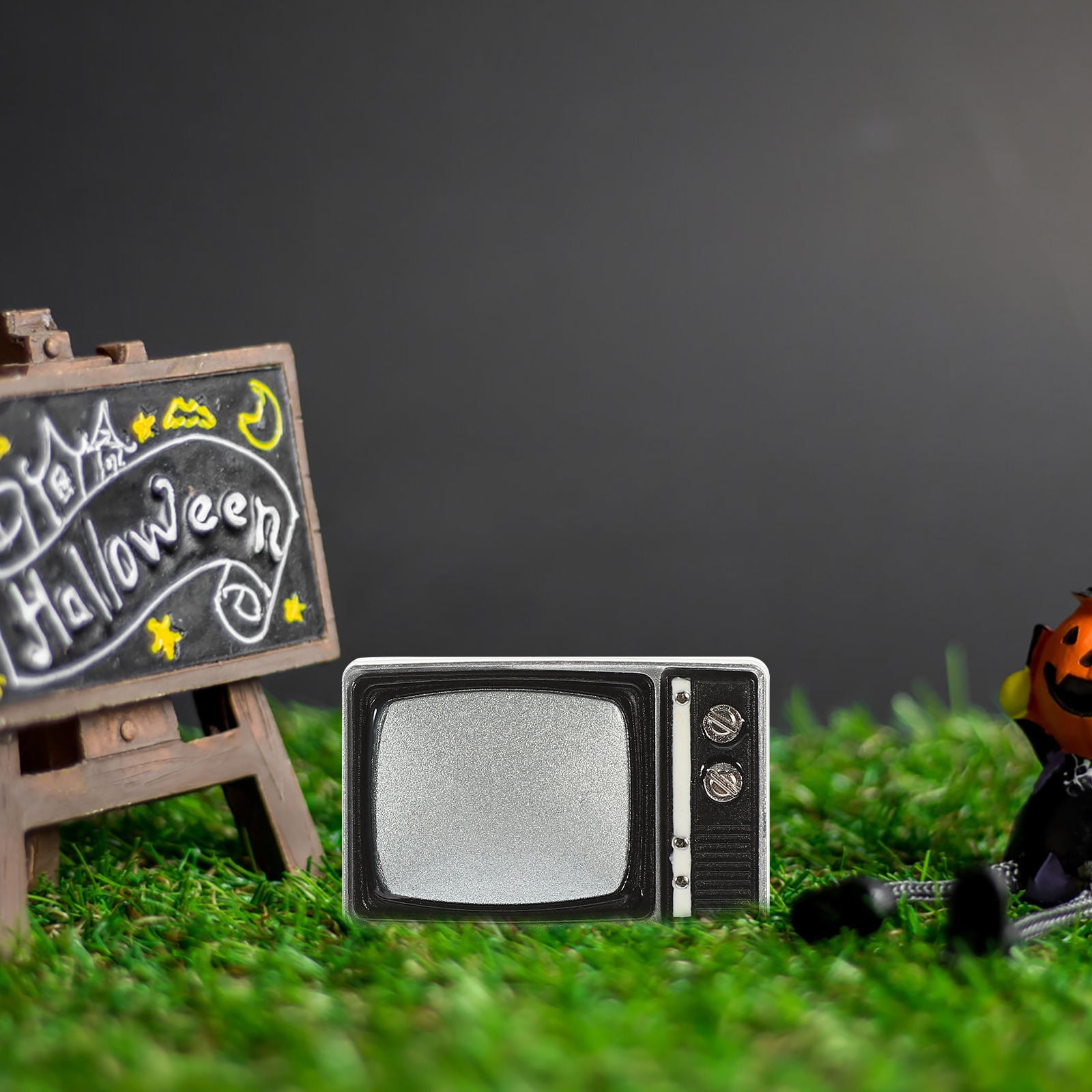 RUNROTOO 1Pack Miniature Model Doll House TV for Dining Room Scene in ...