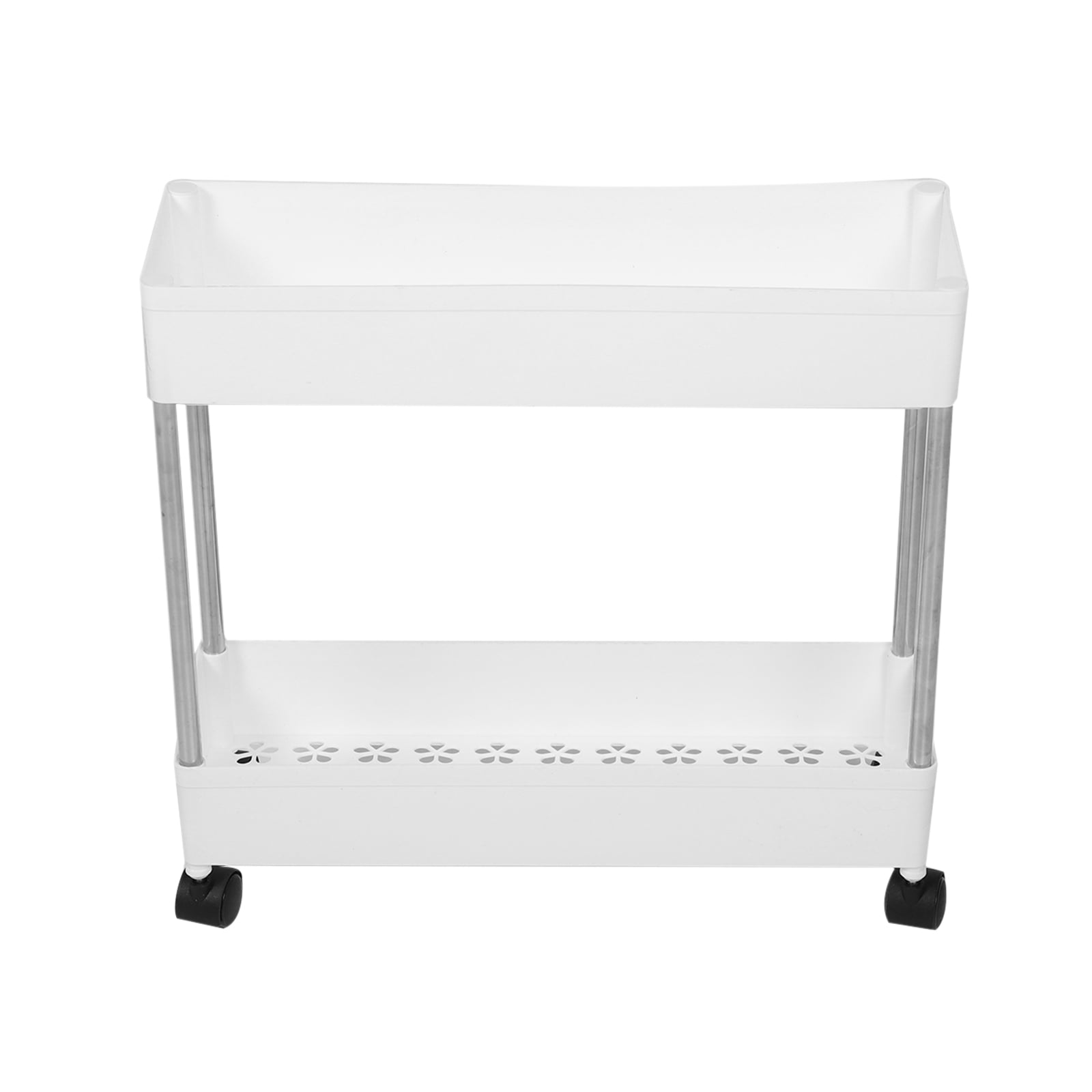 RUNROTOO 1Pack Storage Rack with Wheels 15.72x15.72x5.11in for Kitchen ...