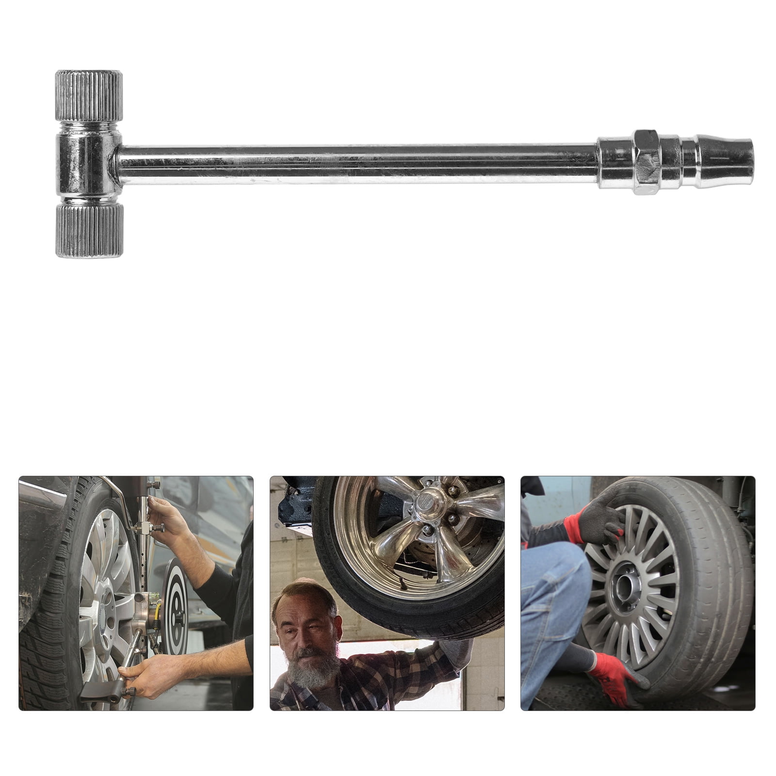 RUNROTOO 1Pack T Shaped Tire Valve Extension Rod for Car Tires Quick ...