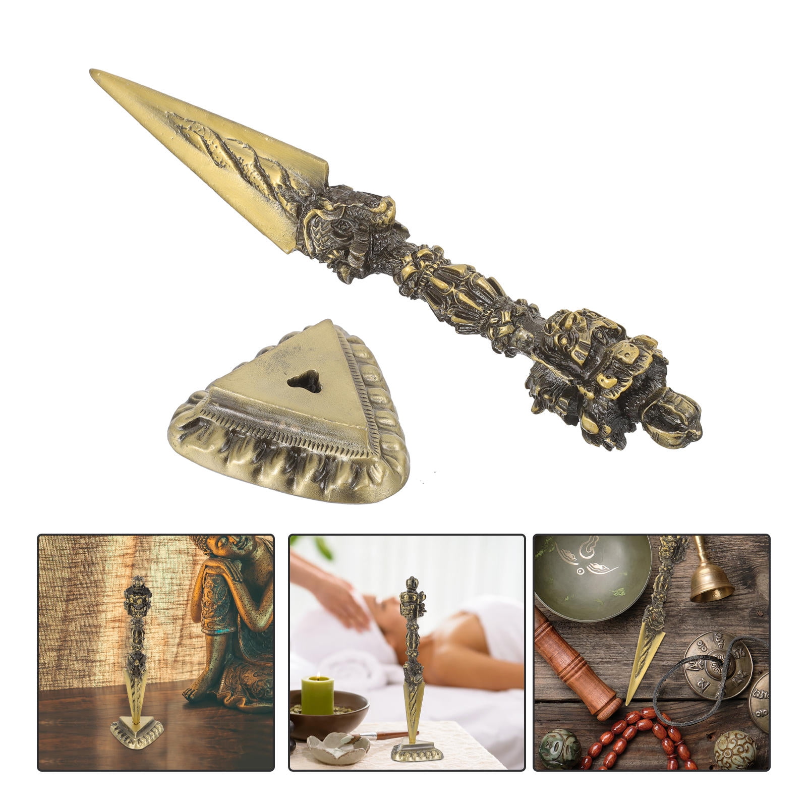 RUNROTOO 1Pack Vajra Pestle Ornament Retro Vajra Pestle Shape Figurine ...