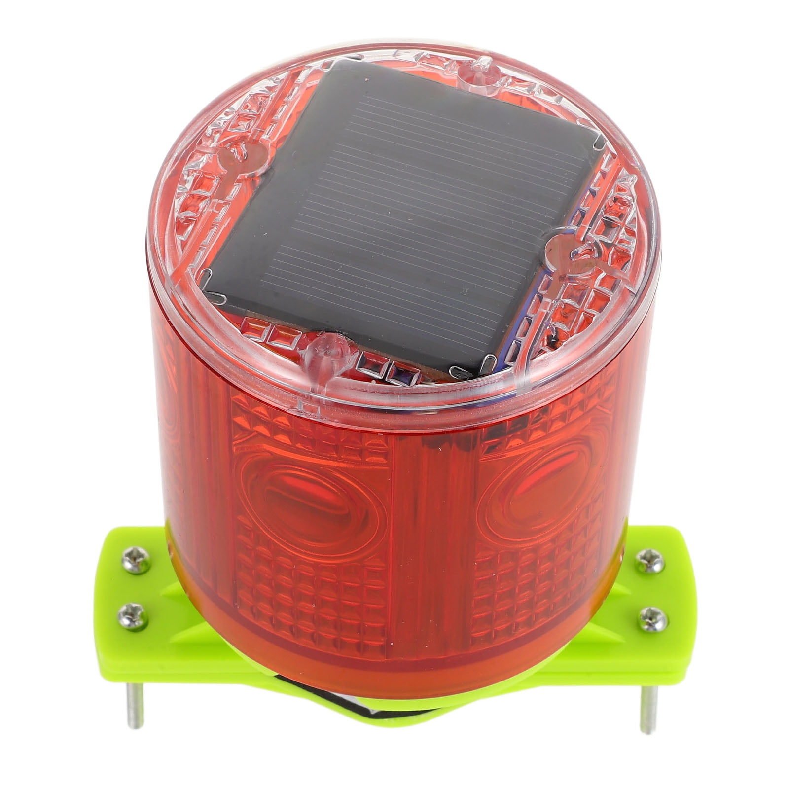 RUNROTOO 1Pcs Solar Fence Post Lights Red Round with 400m/800m Visual ...