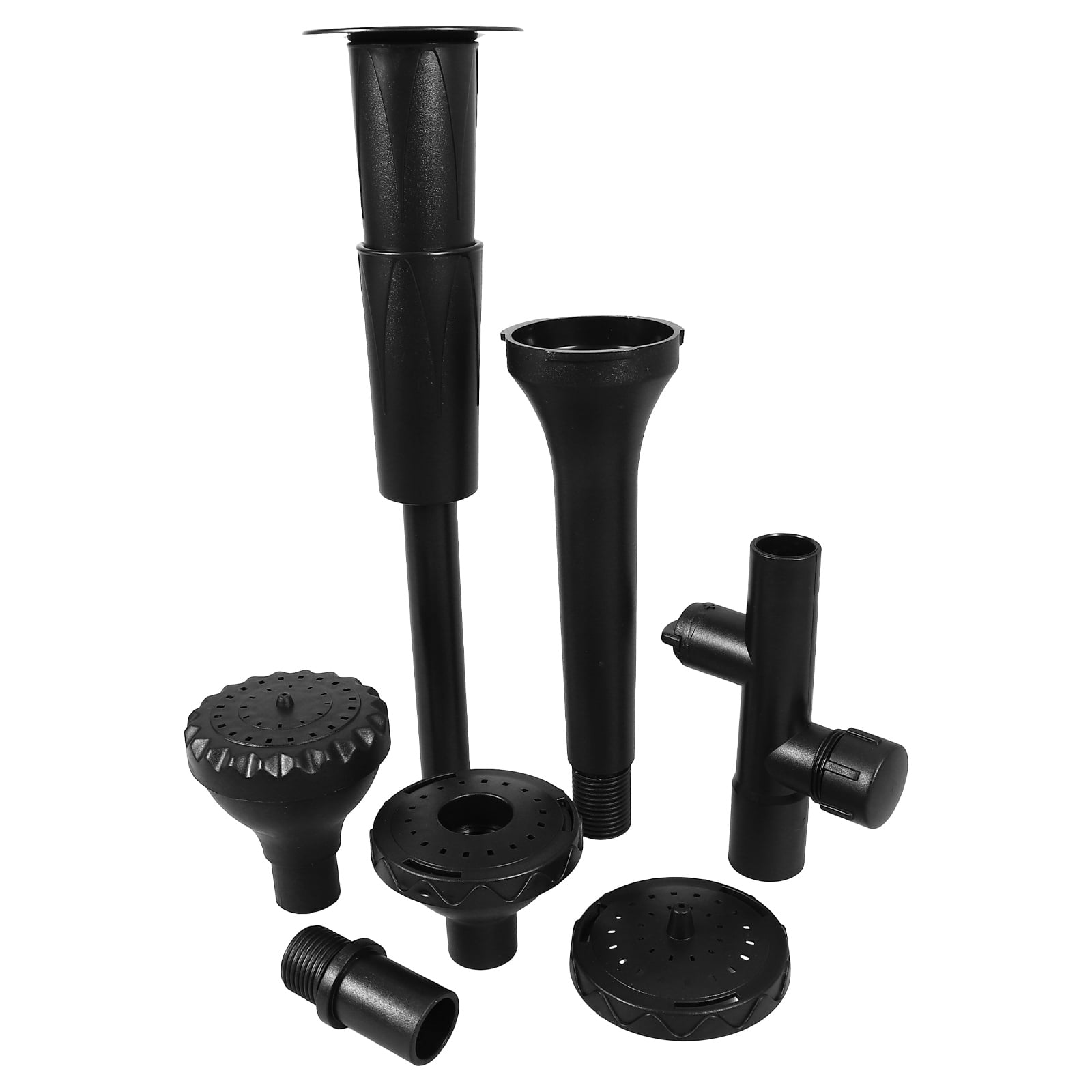 RUNROTOO 1Set Abs Black Pump Nozzle Kit For Aquariums Outdoor Water ...