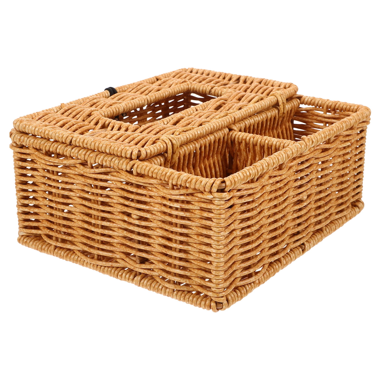 RUNROTOO 1Set Facial Tissue Dispenser Woven Basket Style Simple and ...