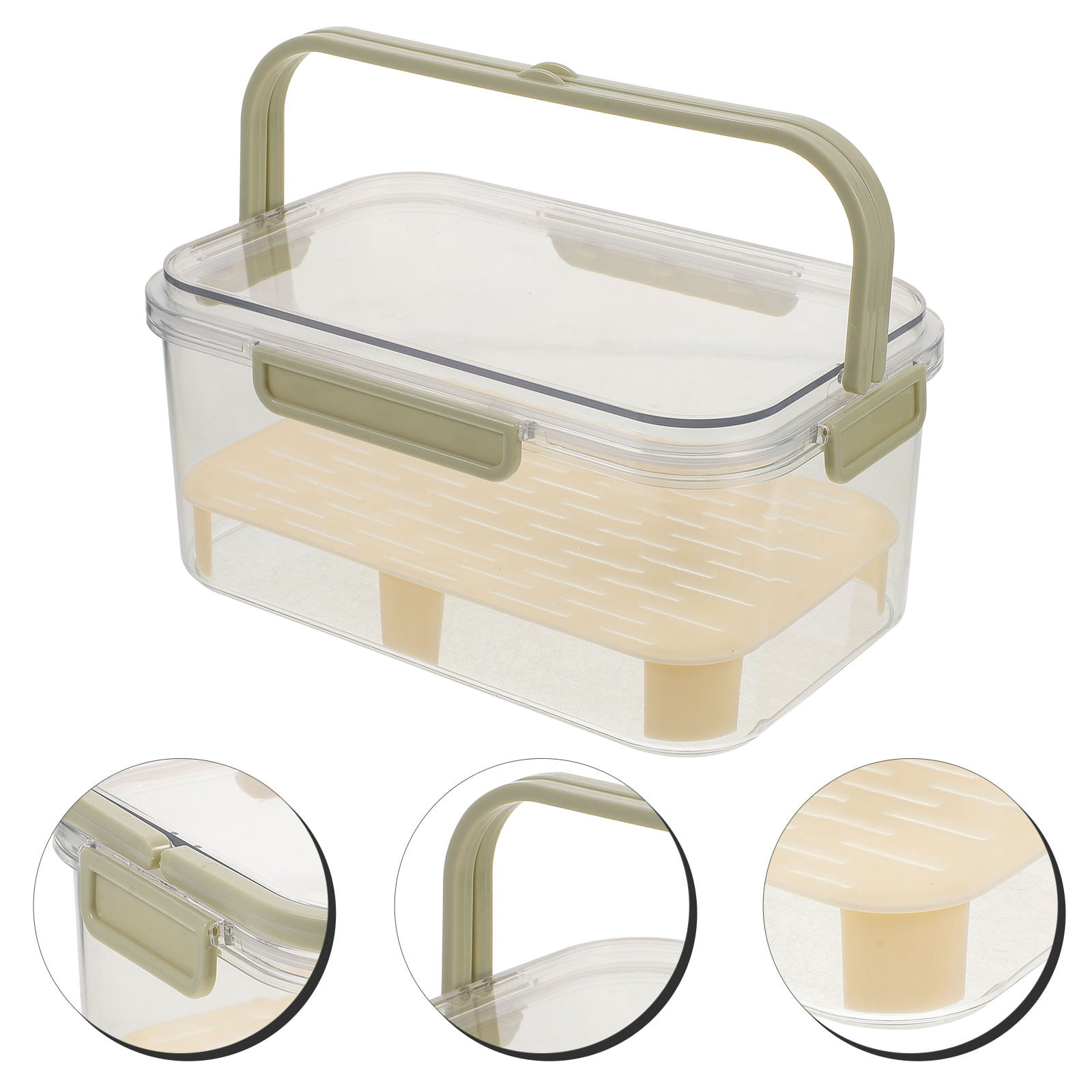 RUNROTOO 1Set Meal Prep Box Green Color Stackable Containers For Long ...