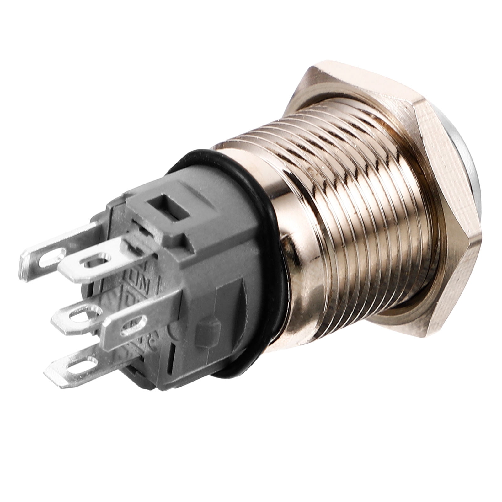 RUNROTOO 1Set Silver Push Button Switch for ATV Start Button Lighting ...
