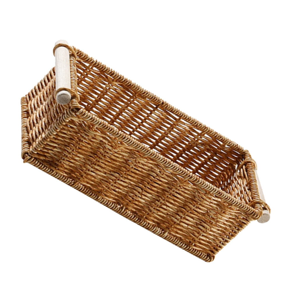 RUNROTOO 1Set Storage Baskets for Pantry Woven Plastic Rattan for ...