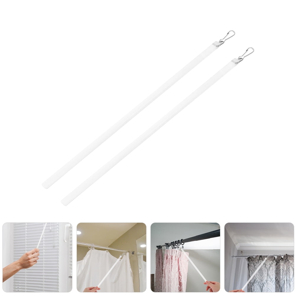 RUNROTOO 2Pcs Clear Transparent Blind Rod with Hook for Designers Use ...