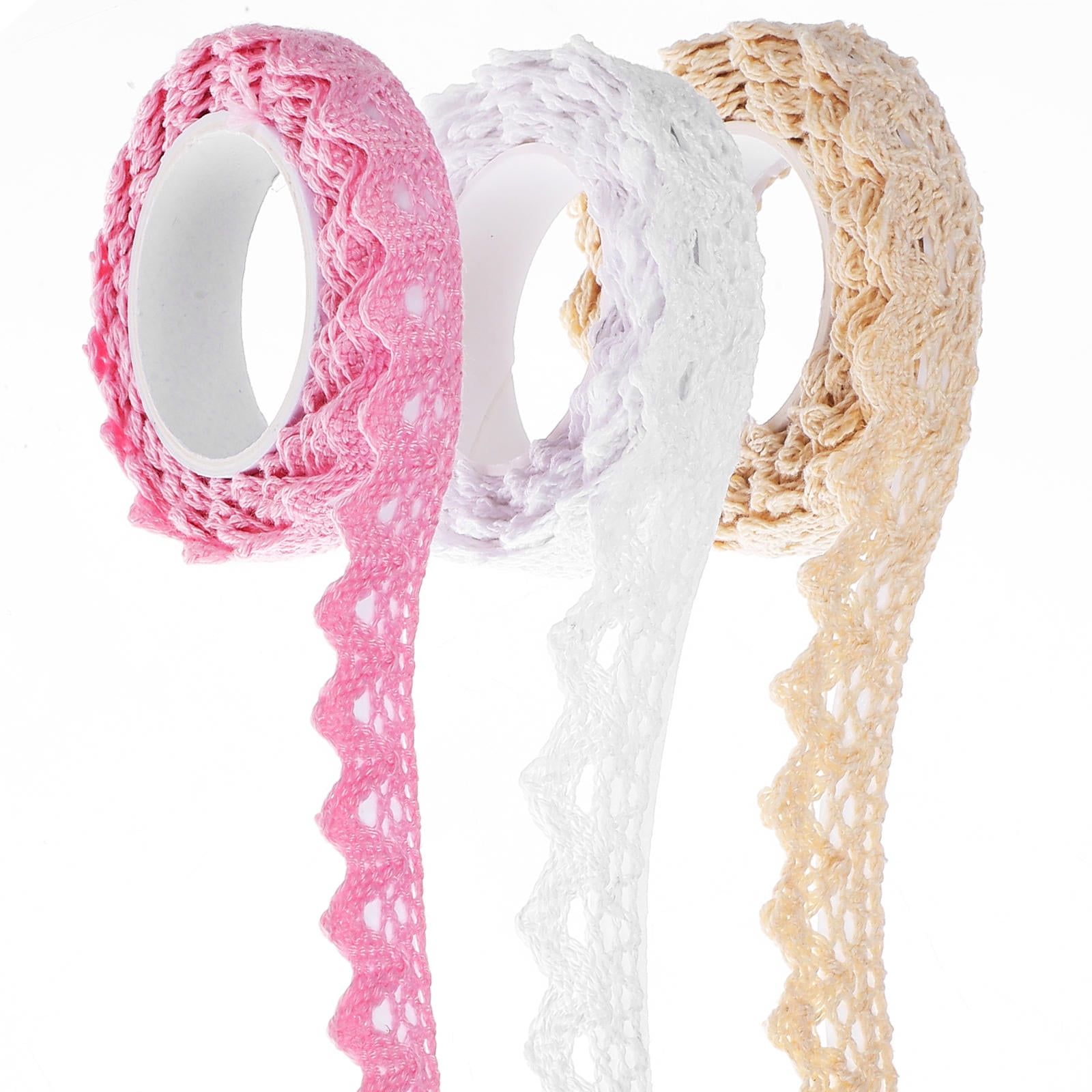 RUNROTOO 3 Rolls Self-Adhesive Lace Tape for Artistic and Craft Uses ...