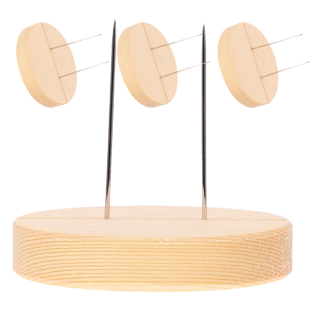 RUNROTOO 4Pcs Knitting Display Stand Beige Metal And Wood For Dolls And ...