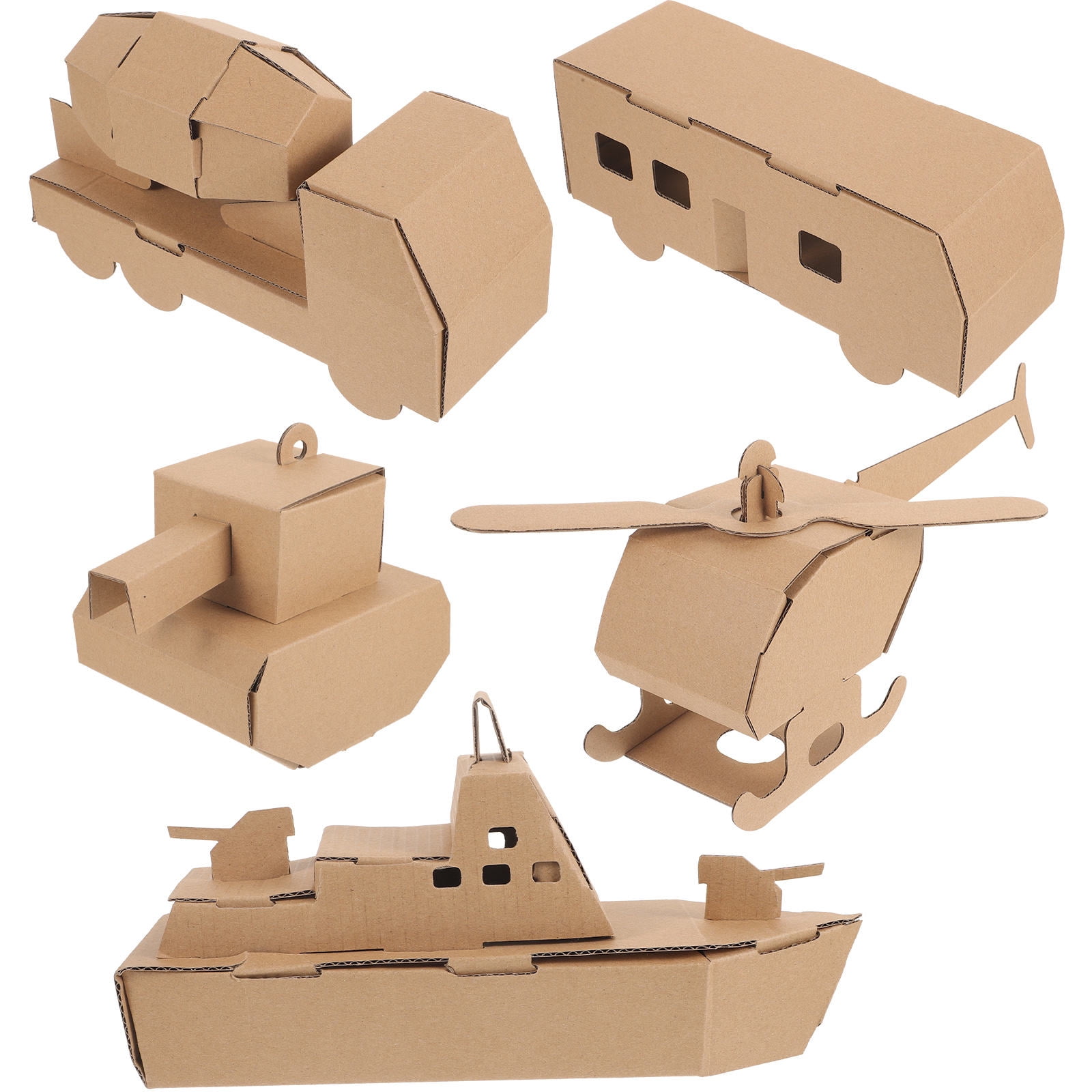 RUNROTOO 5Pcs Diy Puzzle Toy 3D Car for Kindergarten Activities and ...