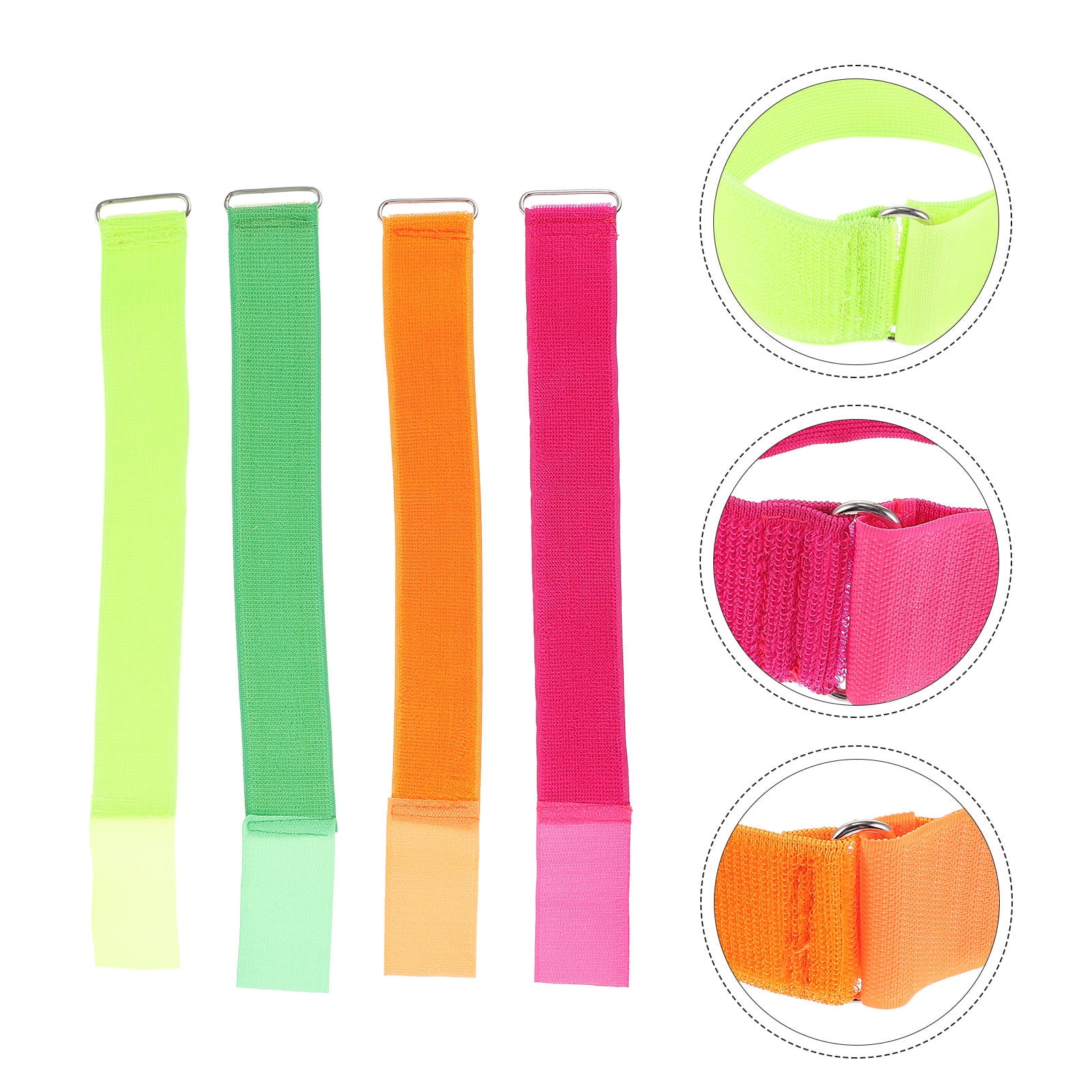 RUNROTOO 6Pcs Assorted Color Adjustable Ropes Nylon Legged Race Bands ...