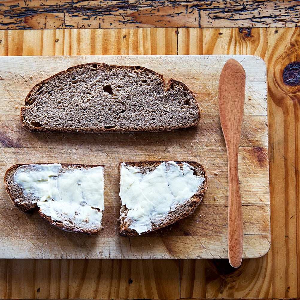 RUNROTOO Jam Spreaders Bread Jam Spatulas Wooden Brown 6Pcs 5.9X1X0.2In ...