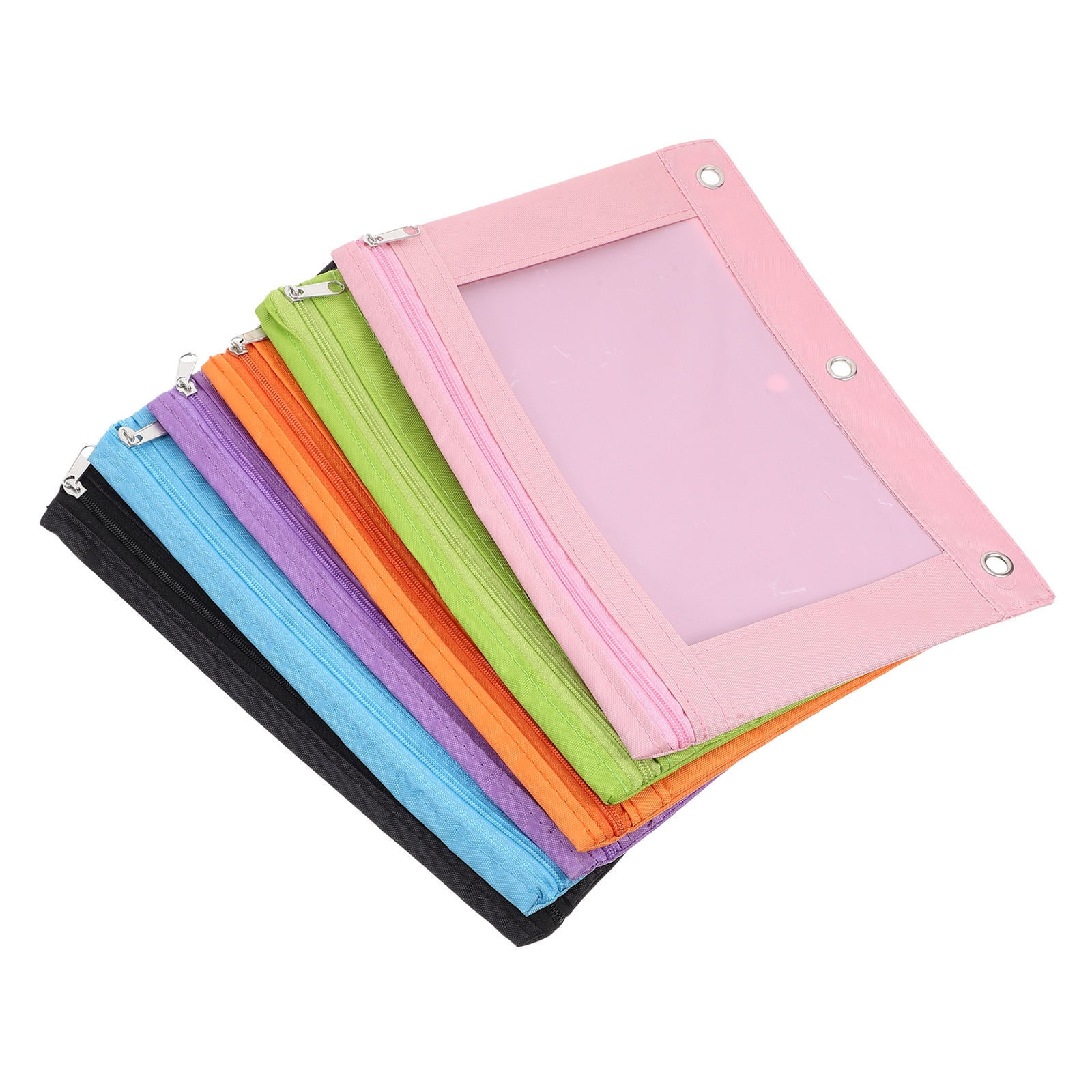 RUNROTOO 6Set Oxford Cloth Binder Pencil Pouch Assorted Color Money ...