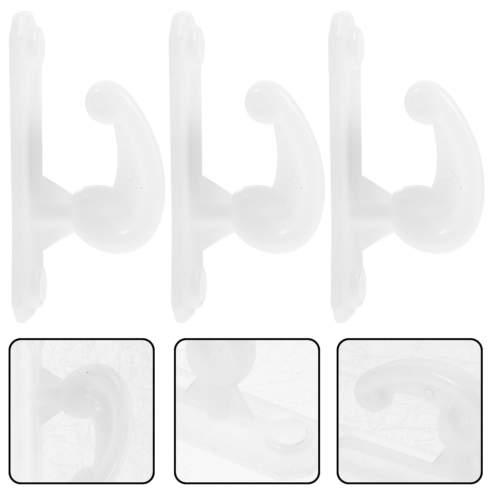 RUNROTOO 75Set Plastic Curtain Hangers for Hanging Curtains Modern ...