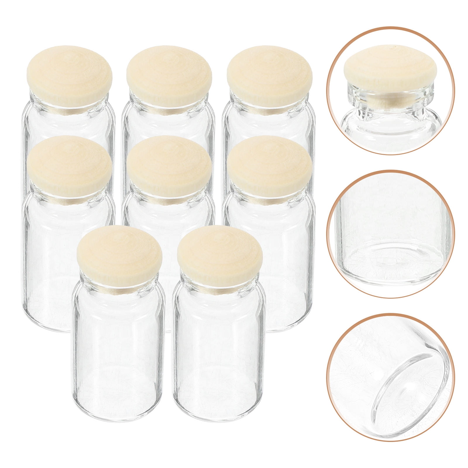 RUNROTOO 8Pcs Miniature Jars for Hobbyists in Doll House Style 1.1X0 ...