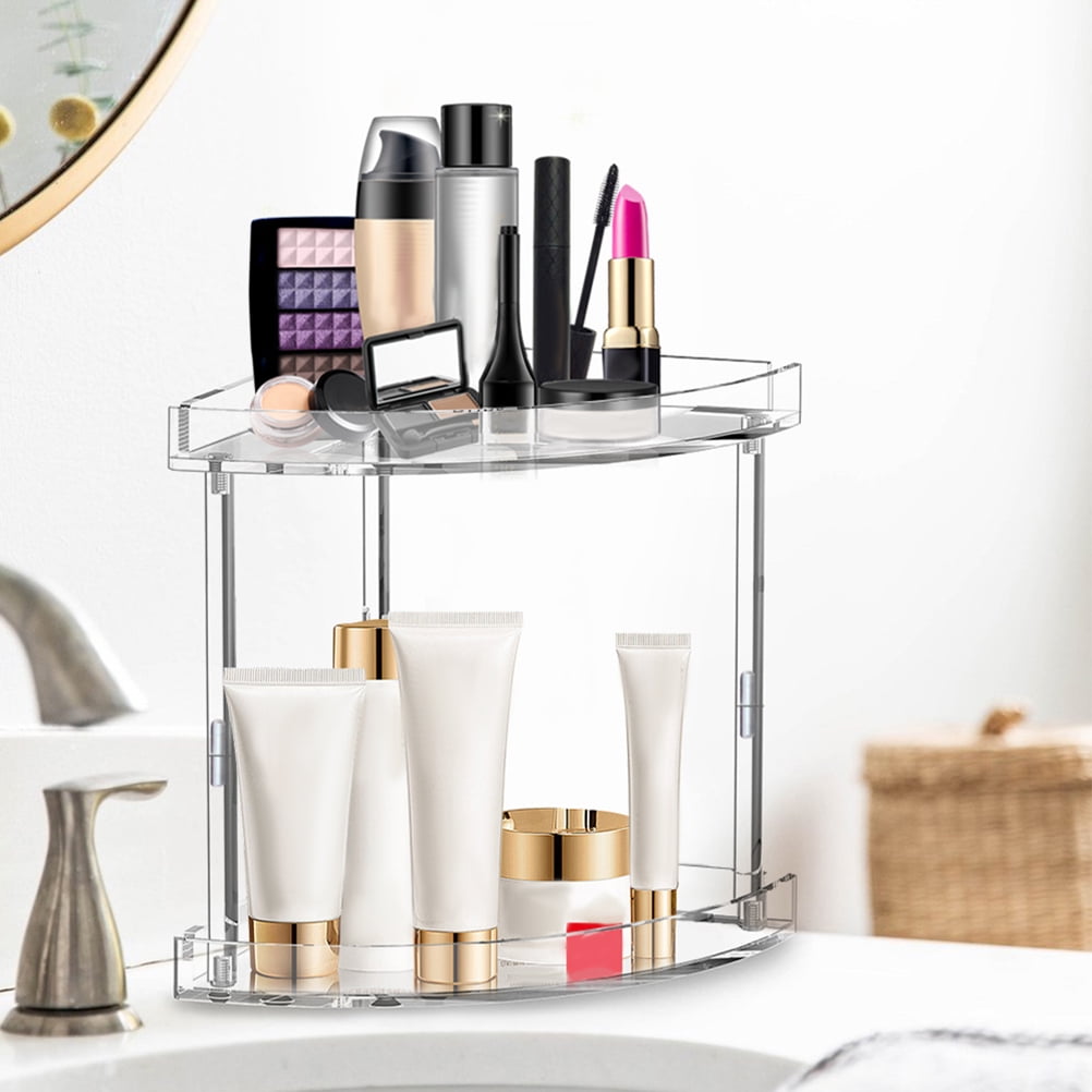 RUNROTOO Bathroom Organizer Countertop 1Set Clear Acrylic Corner Shape ...